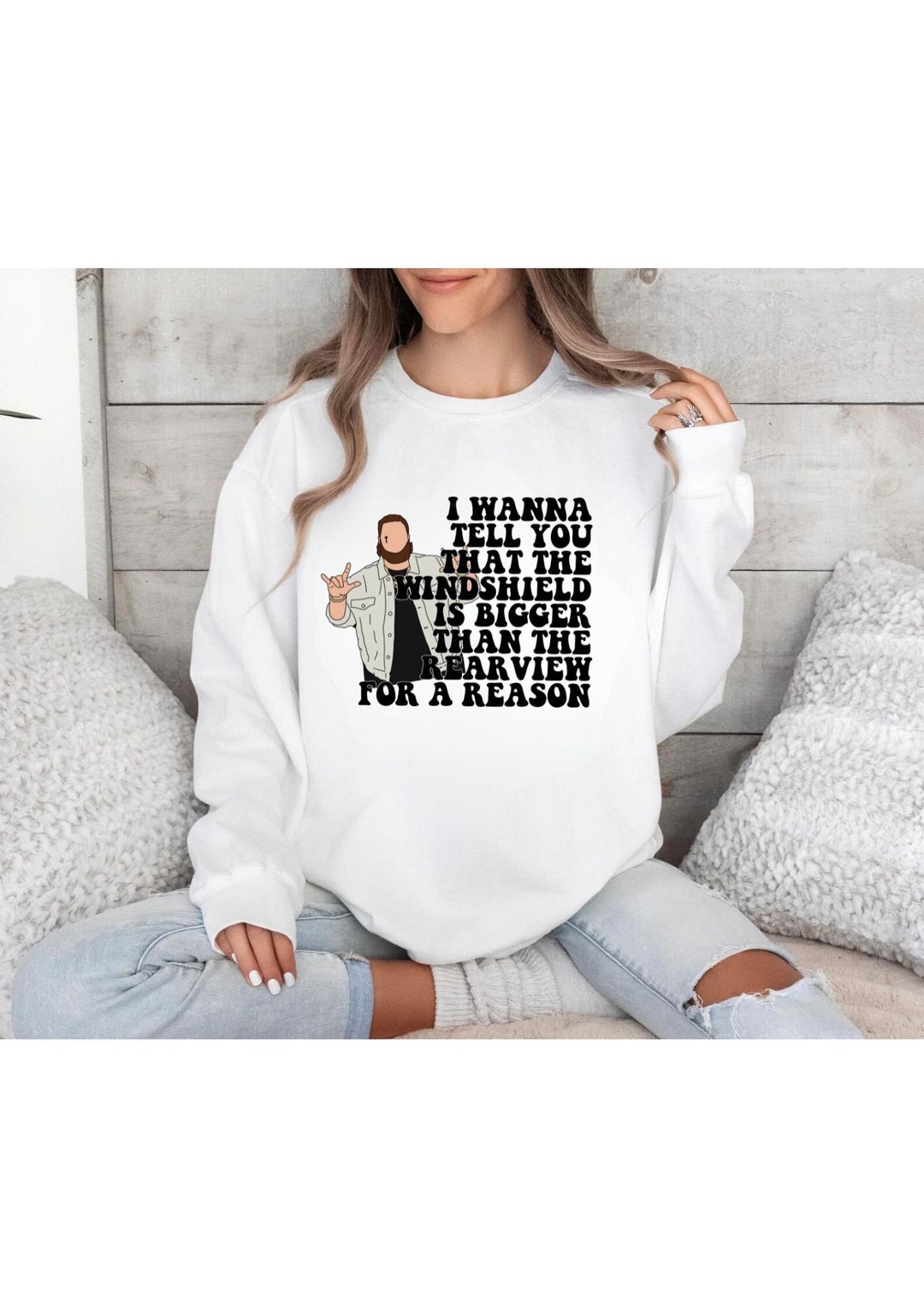 Windshield is Bigger Than the Rearview Jelly Roll Quote Printed, Jelly ...