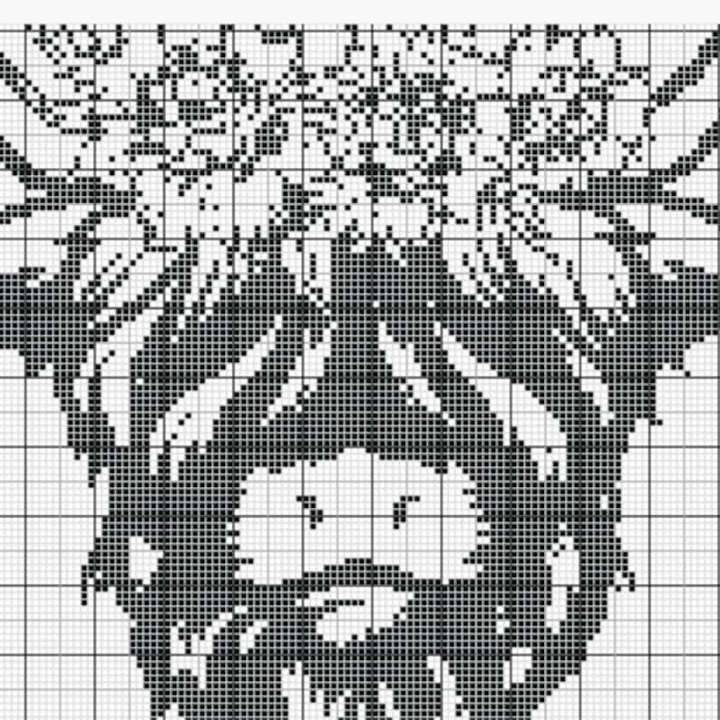 Set of 4 Highland Cow Graphs - Single Crochet or C2C Graph - Highland ...