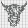 Highland Cow Single Crochet or C2C Graph Highland Cow Crochet Graph PDF ...