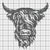 Highland Cow Single Crochet or C2C Graph Highland Cow Crochet Graph PDF ...