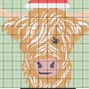 Highland Cow Single Crochet or C2C Graph - Highland Cow Crochet Graph ...