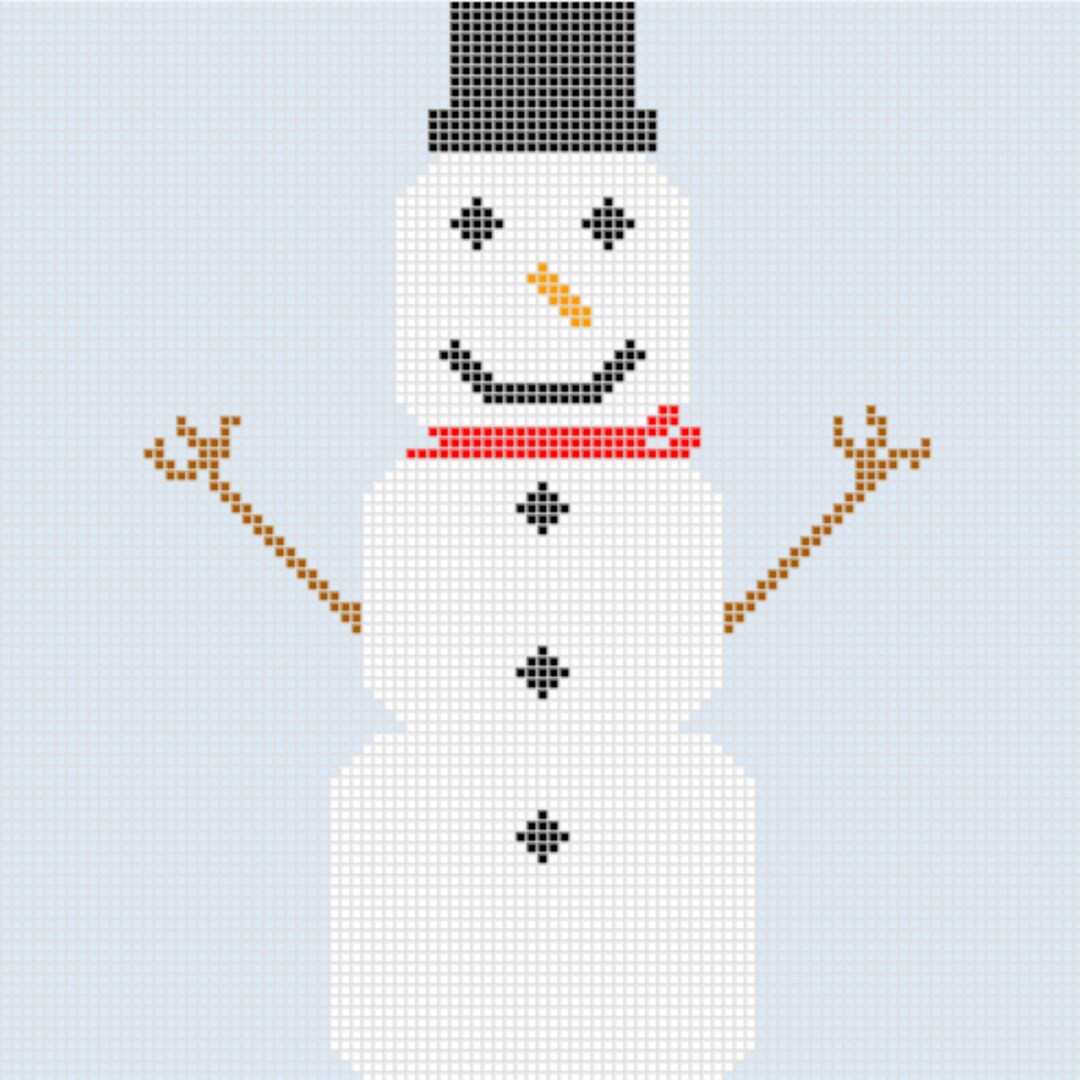 Snowman Single Crochet or C2C Graph - Christmas Crochet Graph - PDF ...