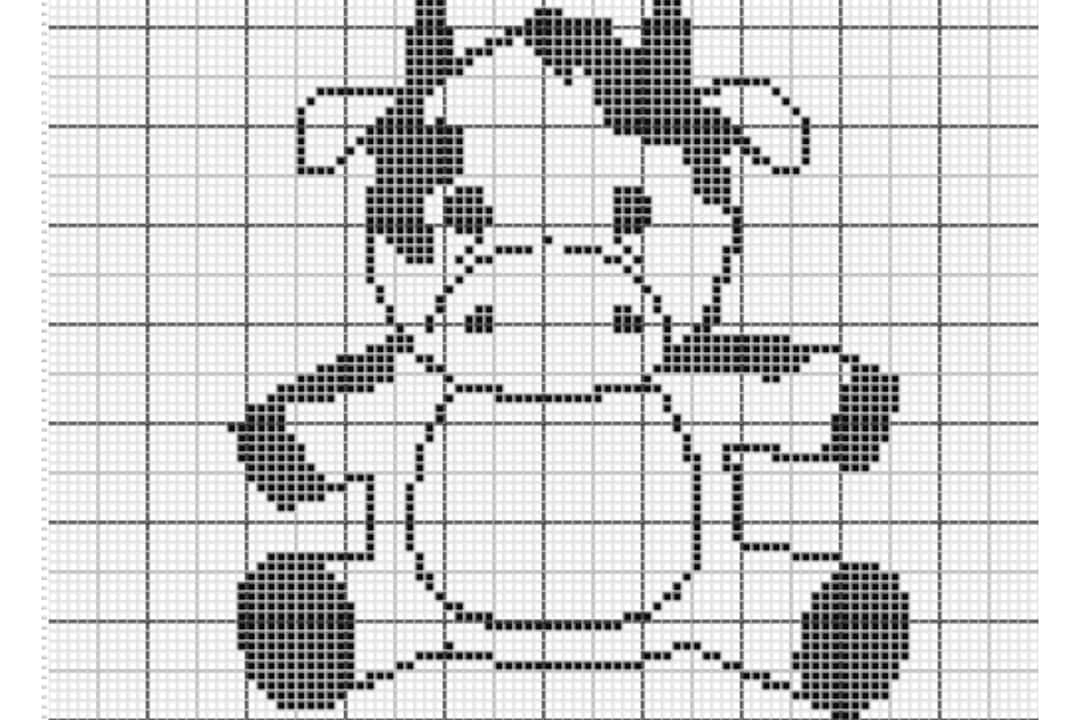 Cow Single Crochet or C2C Graph - Cow Crochet Graph - PDF ...