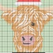 Set of 4 Highland Cow Graphs - Single Crochet or C2C Graph - Highland ...