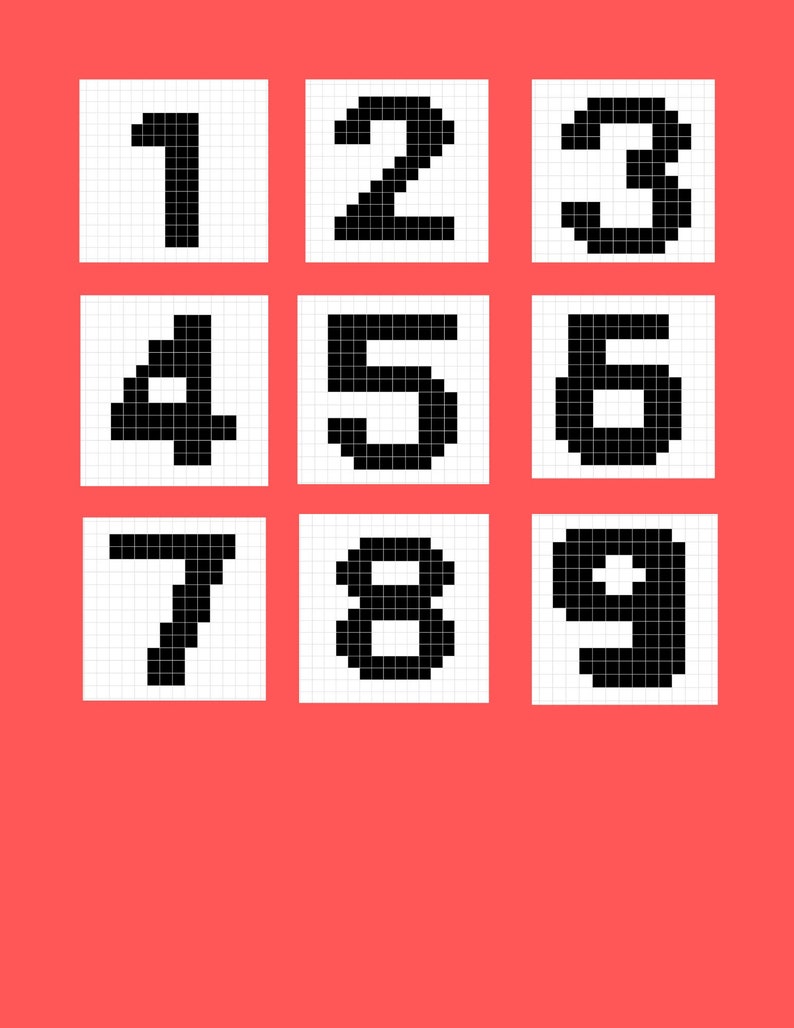 Crochet Numbers 1-9 Graphs - Graphgan - Crochet Graphgan Pdfs - PDF ...