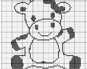 Highland Cow Single Crochet or C2C Graph - Highland Cow Crochet Graph ...