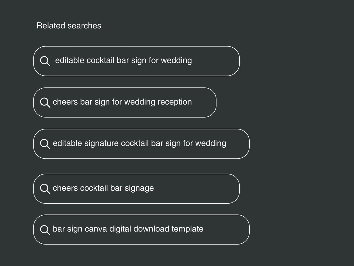 Cheers Signature Cocktail Bar Sign: Wedding Printable (canva Digital ...