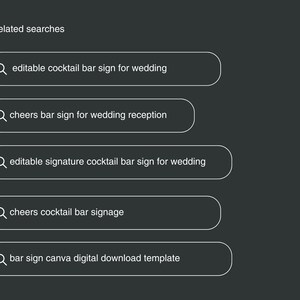 Cheers Signature Cocktail Bar Sign: Wedding Printable (canva Digital ...