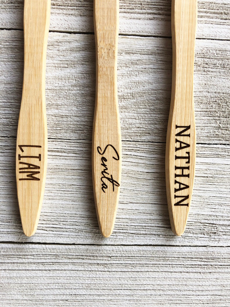 Custom Bamboo Toothbrush Eco Friendly Wood Toothbrush - Etsy