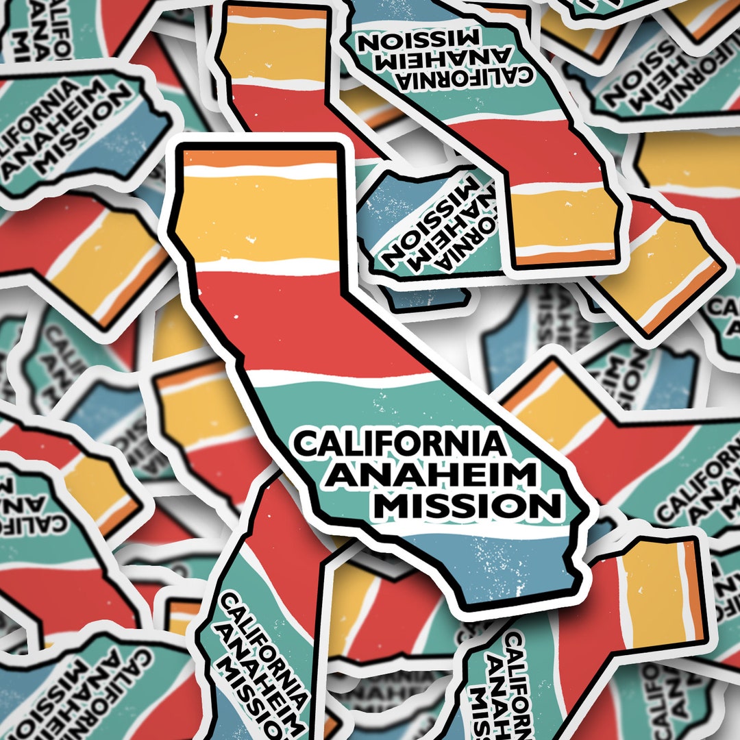 Anaheim California Mission Sticker, California Mission Sticker, Mission ...