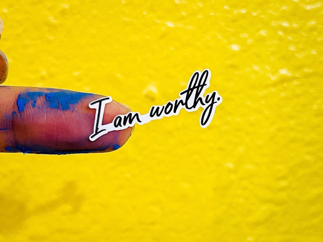 I Am Worthy Sticker, Positive Affirmation, Happy Mail, Sticker Bundle ...