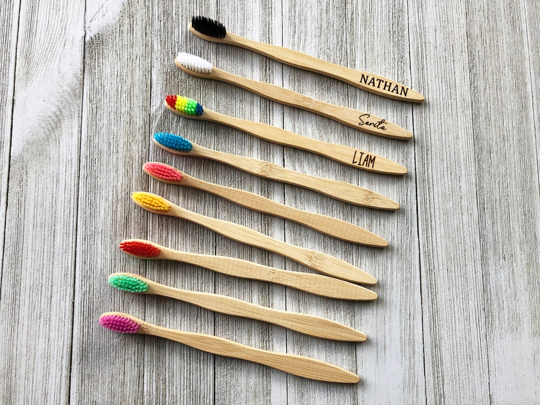 Custom Bamboo Toothbrush, Eco Friendly, Wood Toothbrush, Healthy Gift ...