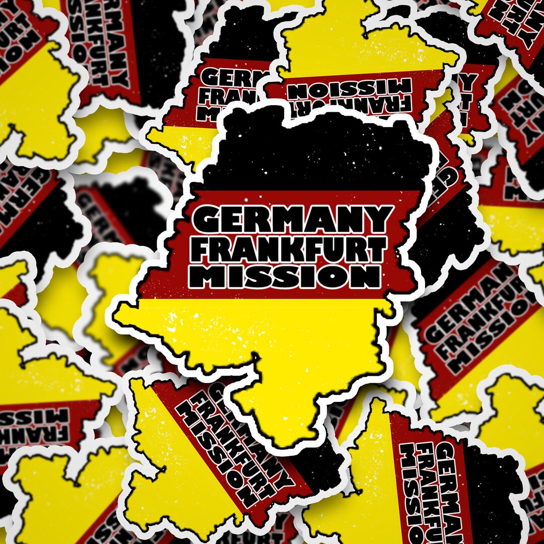 Mission Sticker, Germany Frankfurt Mission Sticker, Waterproof Sticker ...