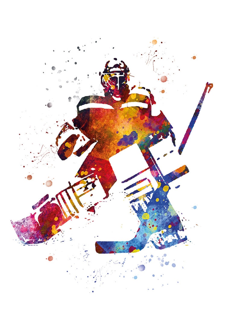 Hockey sur glace art, sport poster, hockey affiche, idée cadeau ...