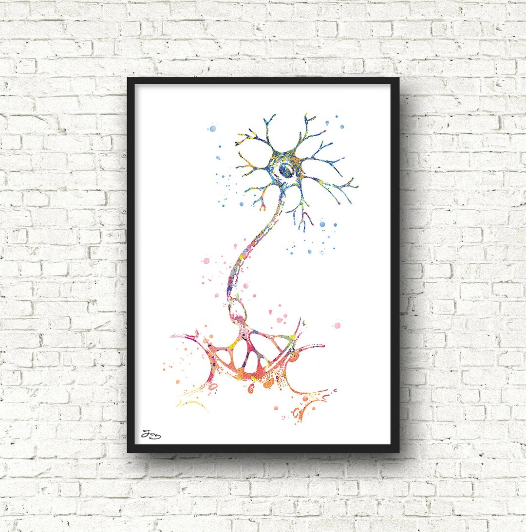 Neuron Art, Synapse Poster, Medical Art, Doctor Gift, Doctor's Degree ...