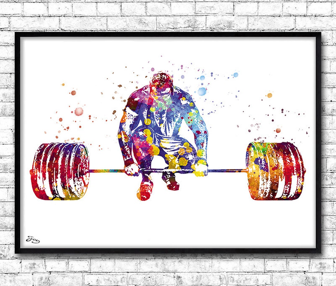 Weightlifter Poster, A4 Format 21x29.7 Cm, Bodybuilding Poster, Gift ...
