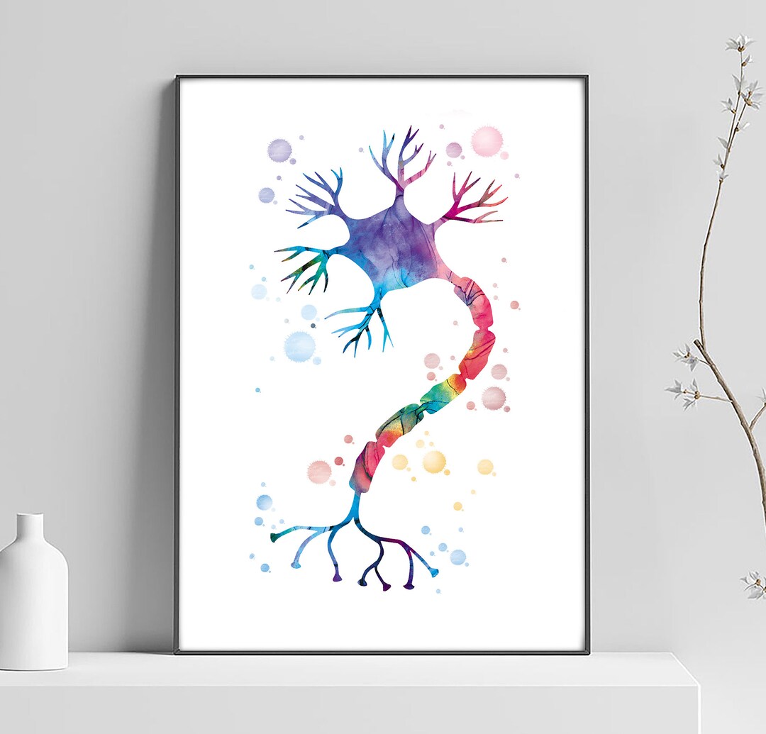 Synapse Poster, Neurosurgeon Gift, Neurons Art, Medicine Poster, Doctor ...