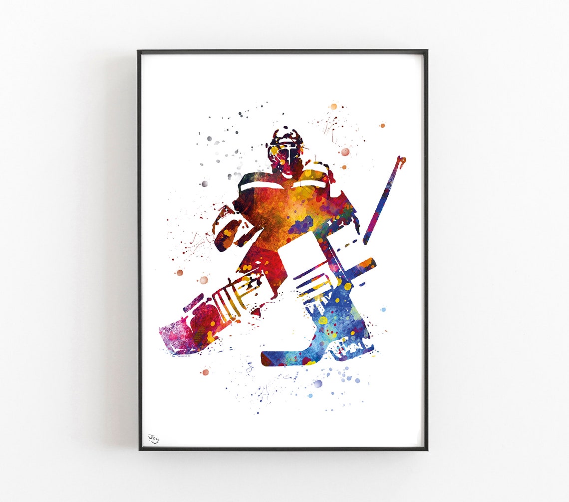 Hockey sur glace art, sport poster, hockey affiche, idée cadeau ...