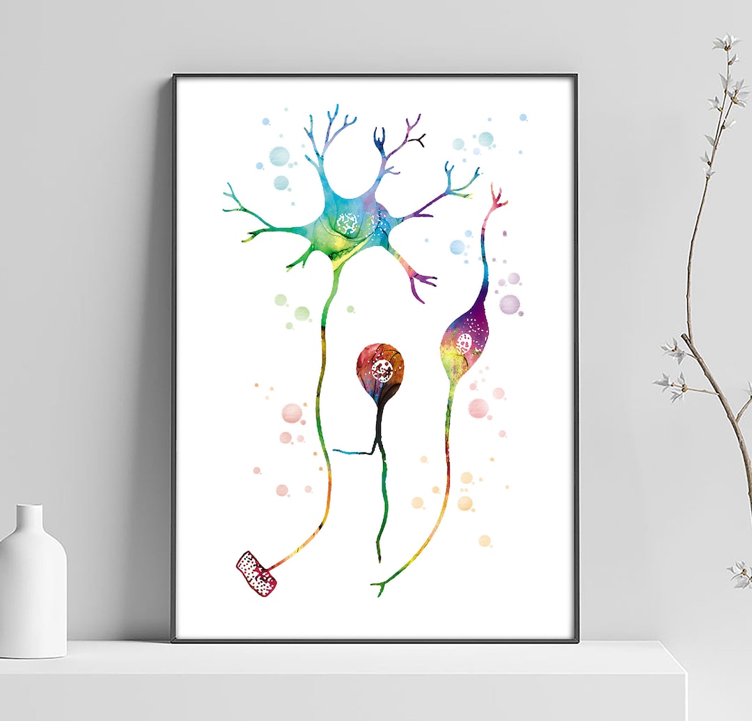 Synapse Poster, Neurosurgeon Gift, Neurons Art, Medicine Poster, Doctor ...