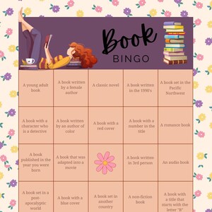 Printable Book Bingo - Etsy