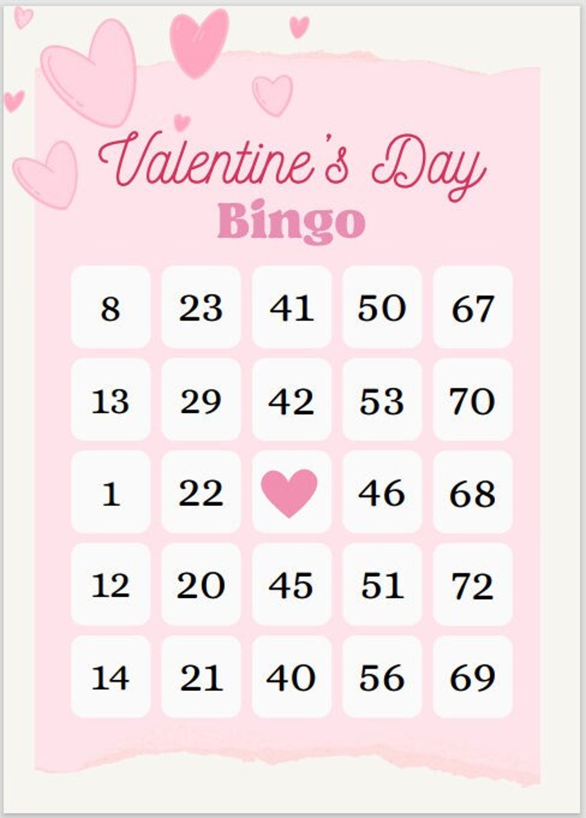 Printable Valentine's Day Bingo Cards - Etsy