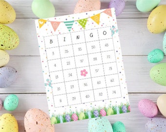 30 Printable Easter Day Bingo Cards, Easter Bingo Cards for Kids, Easy ...