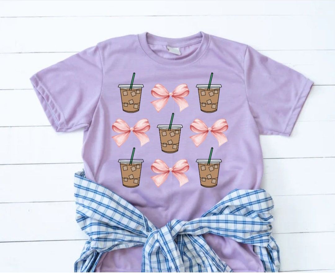 Iced Coffee & Bows PNG - Etsy