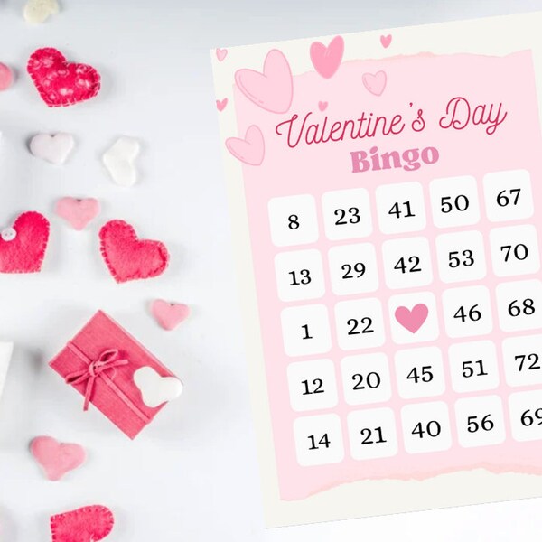 Valentine Bingo Cards - Etsy