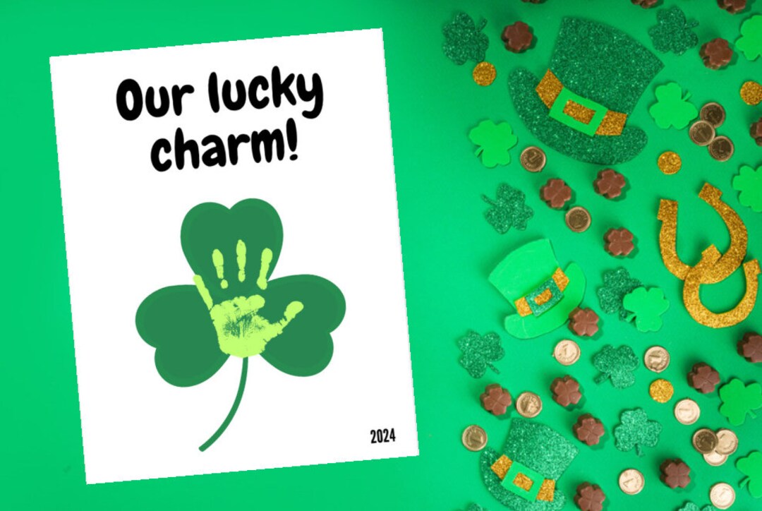 Printable St. Patrick's Day Handprint Art - Etsy