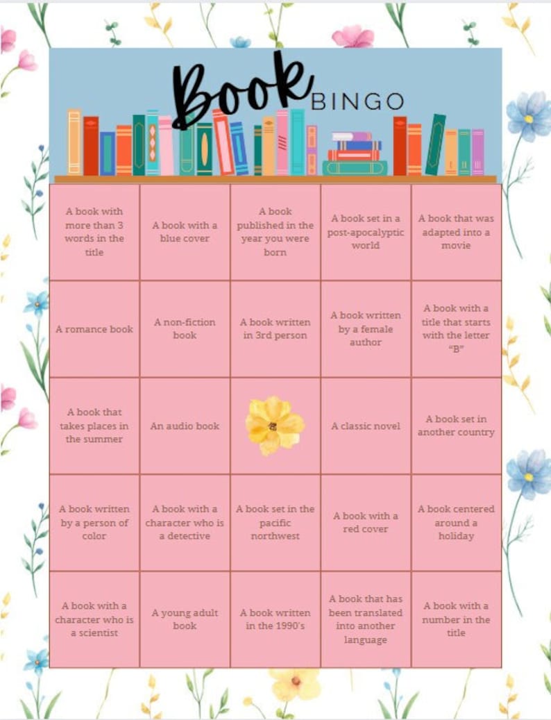 Printable Book Bingo - Etsy