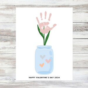 Printable Valentine's Day Handprint Art - Etsy