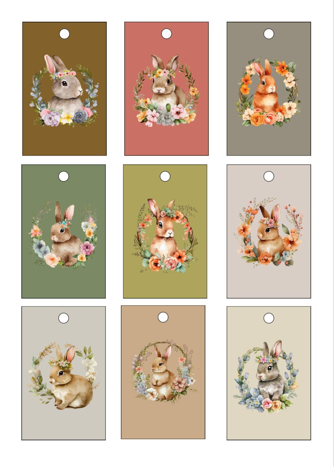 Easter Bunny Gift Tags - Etsy