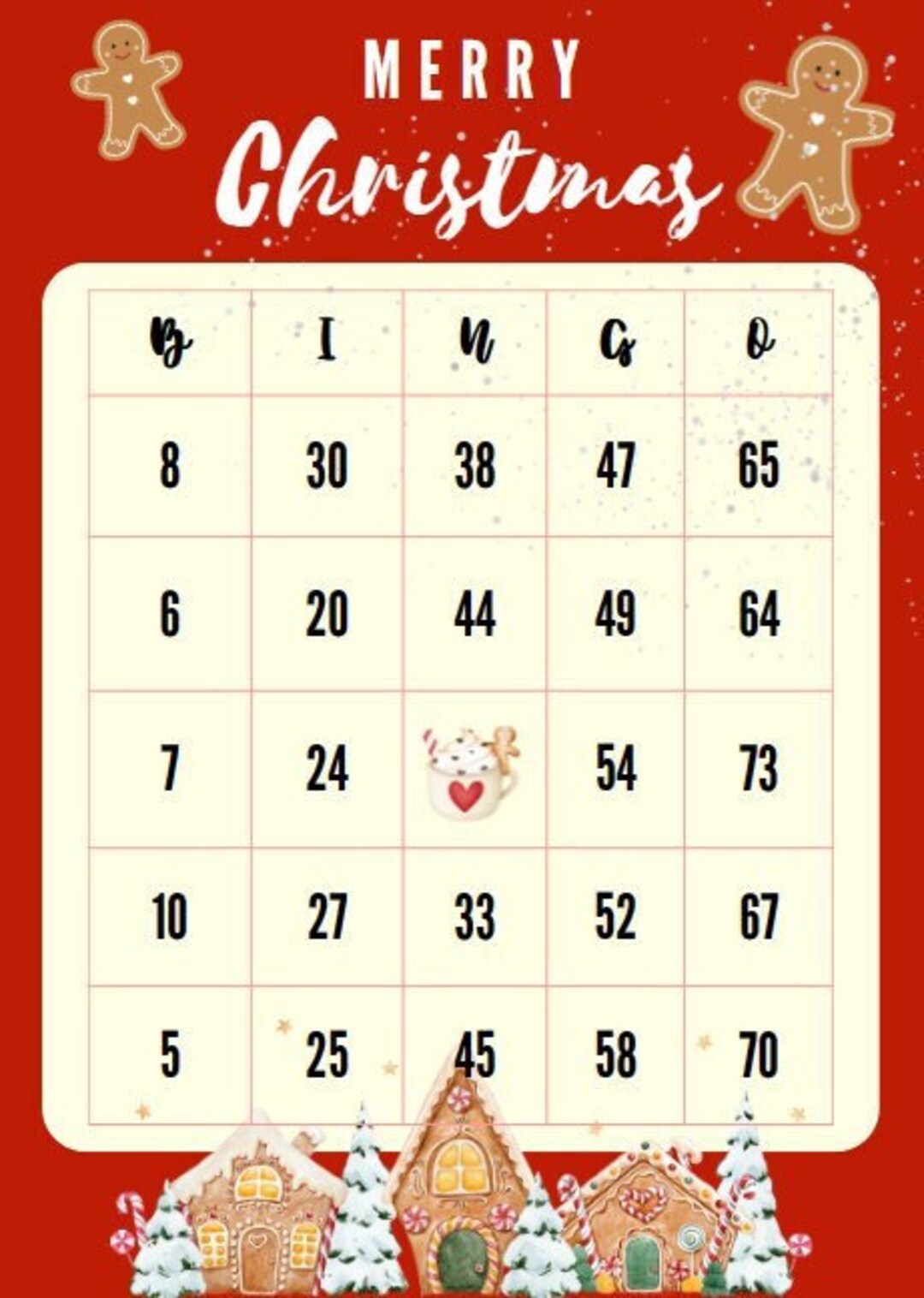 Printable Christmas Bingo Cards - Etsy