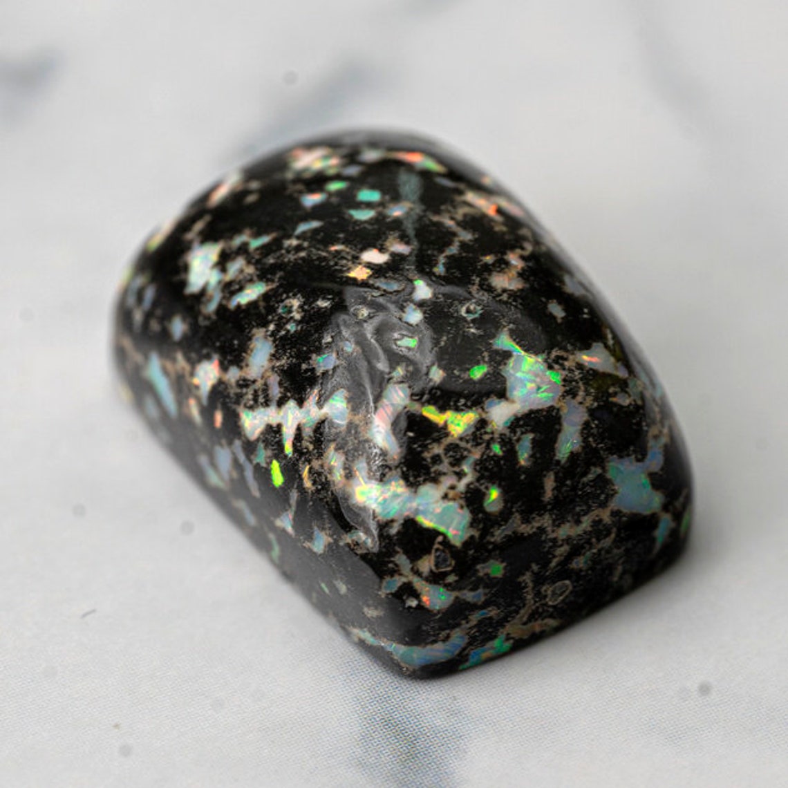 Black Leopard Opal-Mexico 13.45 Ct Play of Colors No. | Etsy