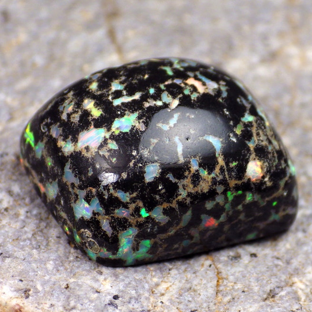 Black Leopard Opal Mexico 17.66 Ct Play of Colors No.9 Large - Etsy