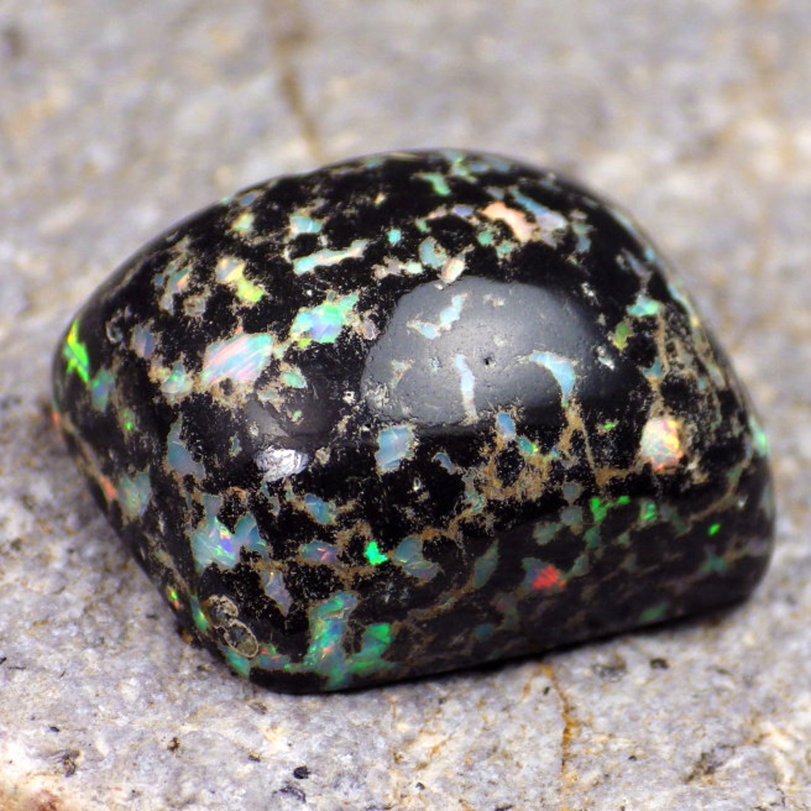 Black Leopard Opal-mexico 17.66 Ct Play of Colors No.9-large - Etsy