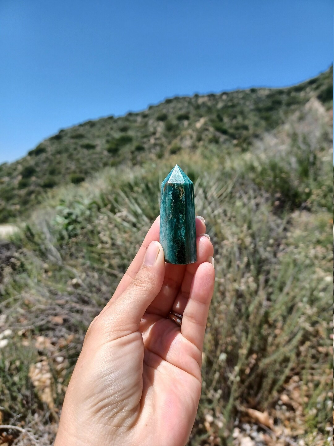 Chlorite Green Mica Quartz Crystal Tower Obelisk - Etsy