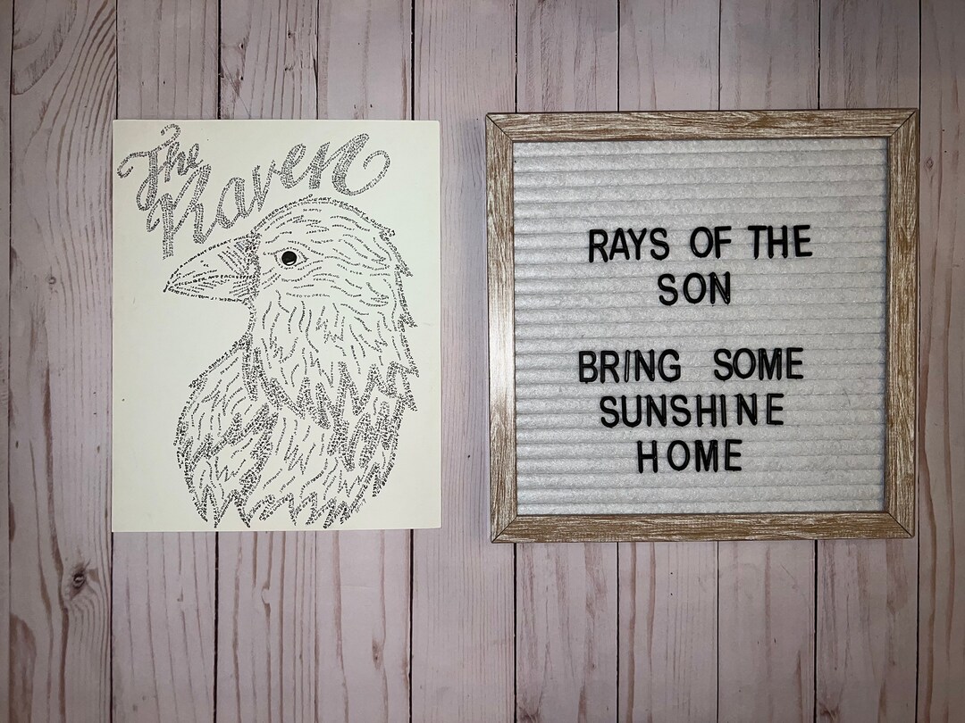 The Raven Word Art - Etsy