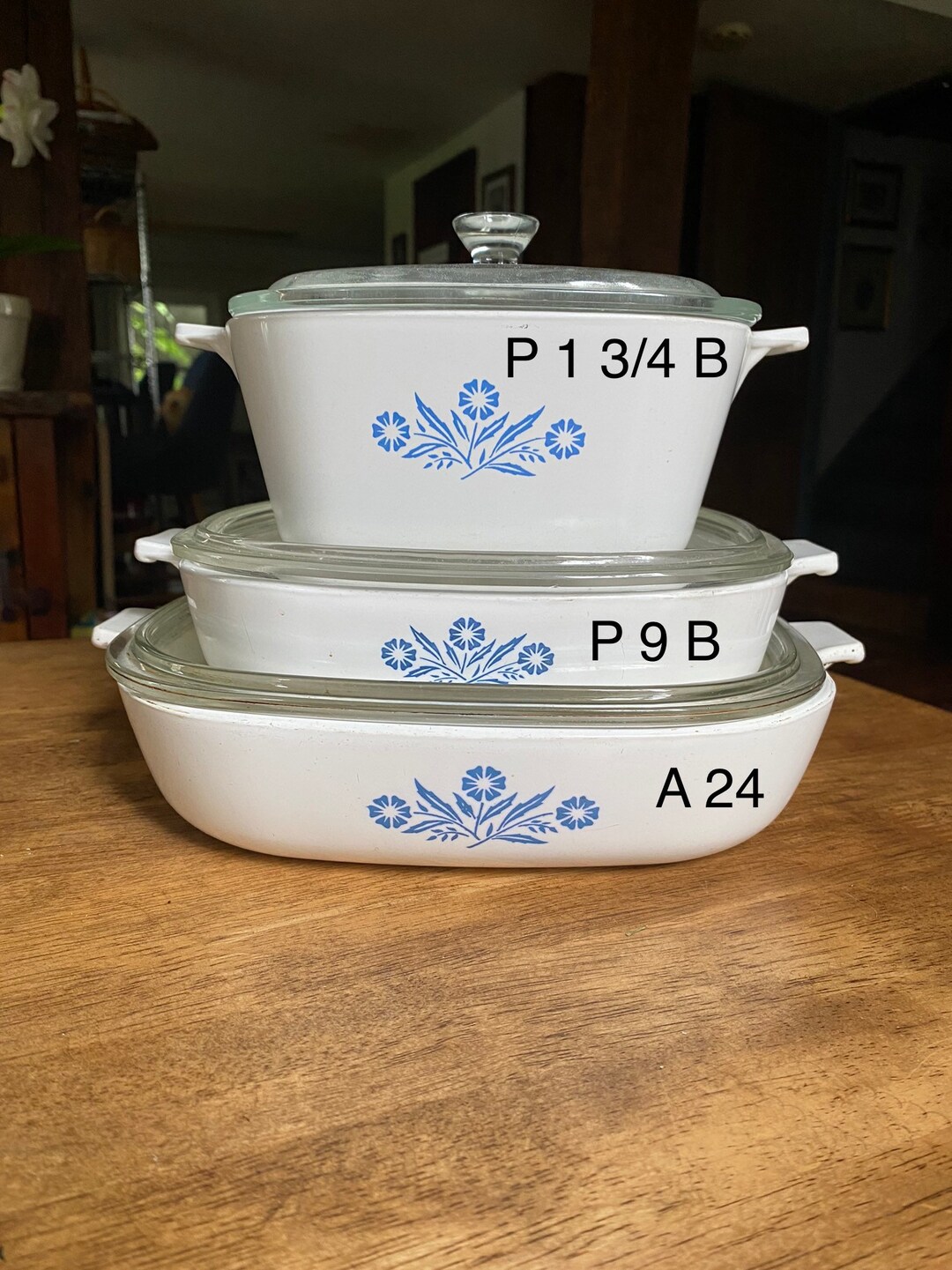 Vintage Corningware Casseroles in Blue Cornflower Pattern - Etsy