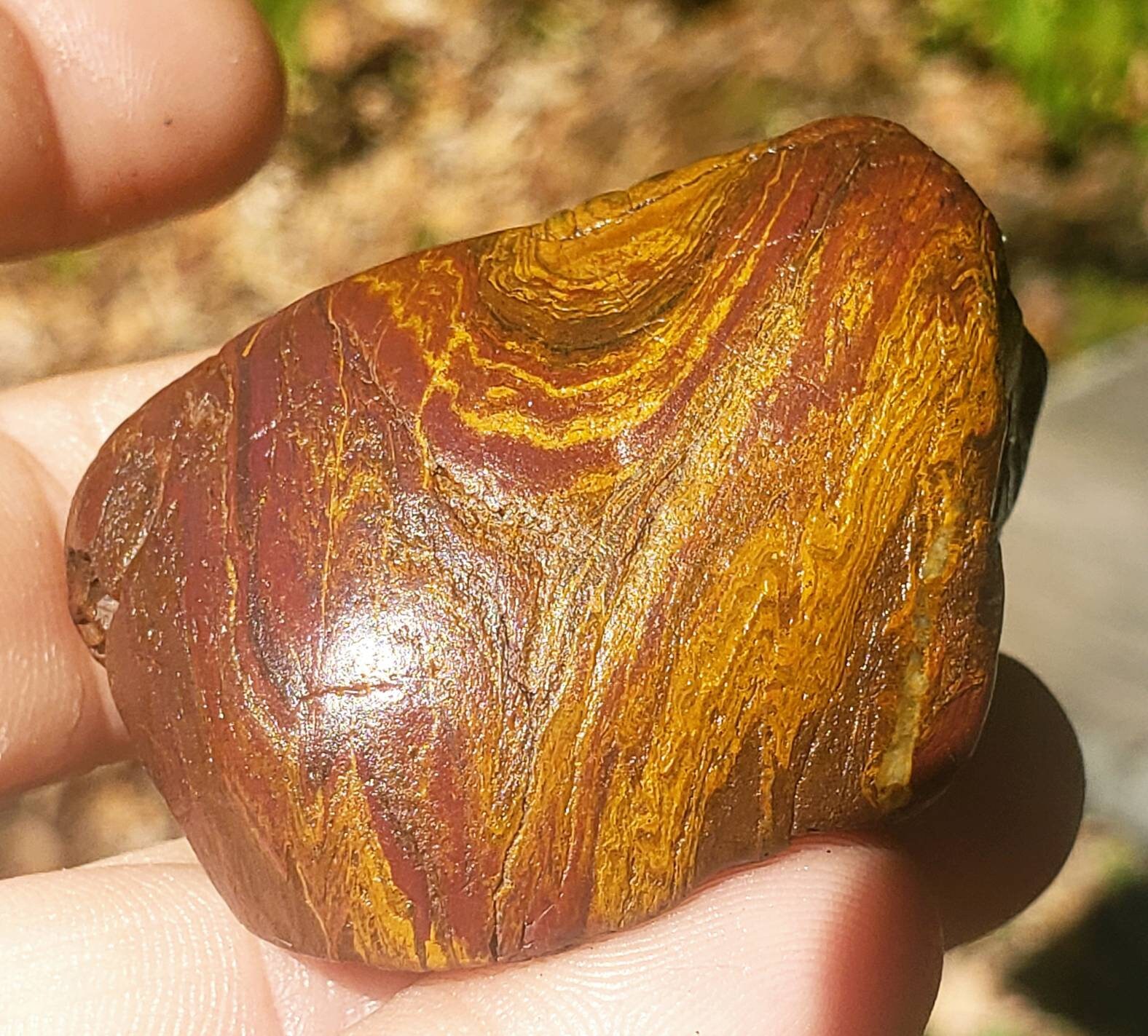 K.93 Red Orange BIF WYOMING Magnetic Banded Ironstone Genesis Stone ...