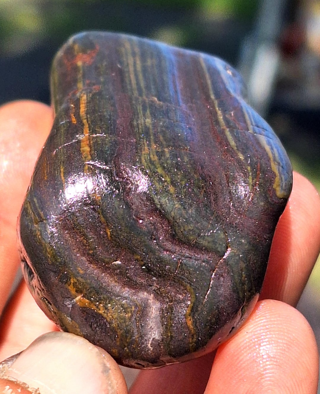 Green N Purple Genesis Stone Wyoming BIF Magnetic Banded Ironstone Iron ...