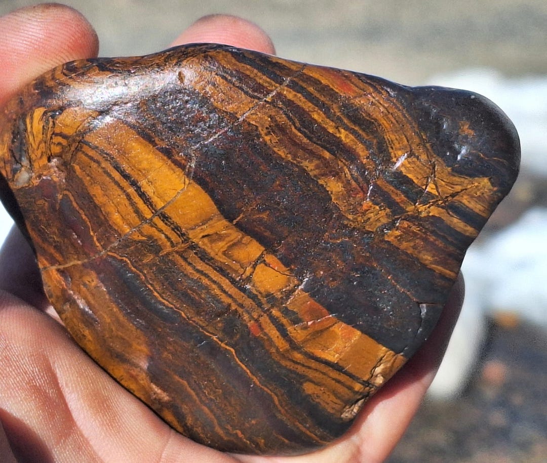 B54 MAGNETIC Genesis Stone Wyoming BIF Banded Ironstone Iron Hematite ...