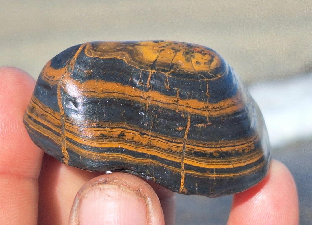 B35 MAGNETIC Genesis Stone Wyoming BIF Banded Ironstone Iron Hematite ...