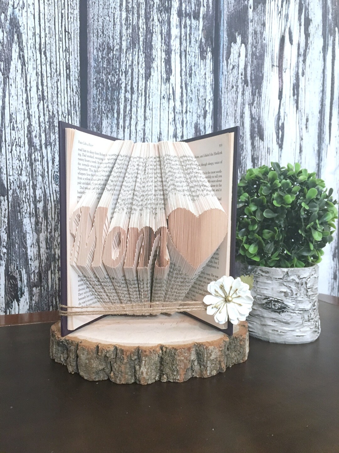 Mom Gift From Son, New Mom Mothers Day Gift, Folded Book Art, Gift for ...