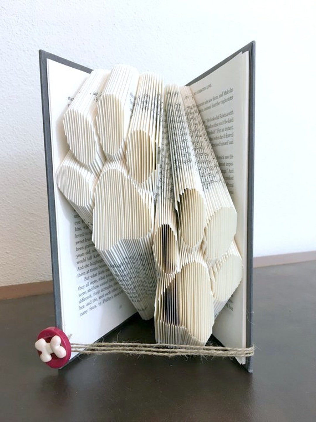 Dog Paw Book Sculpture: Pet Memorial Gift - Etsy