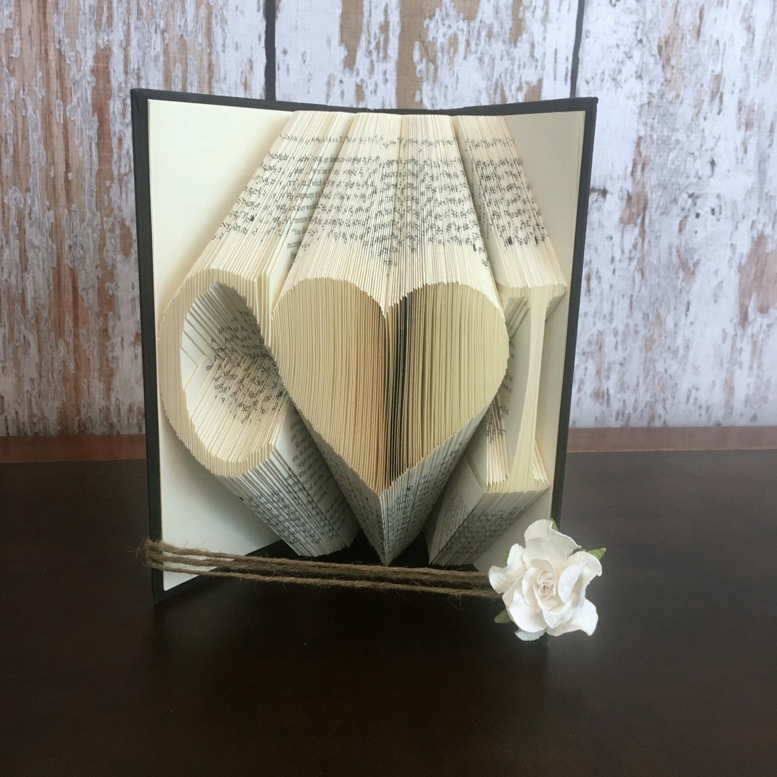 Folded Book Art Girlfriend Gift Personalised Gift Couple | Etsy