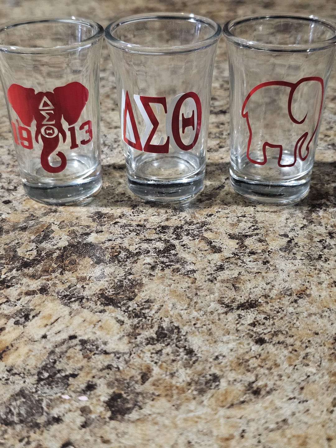 Delta Sigma Theta Shot Glasses: 3pc DST Probate Gift Set - Etsy