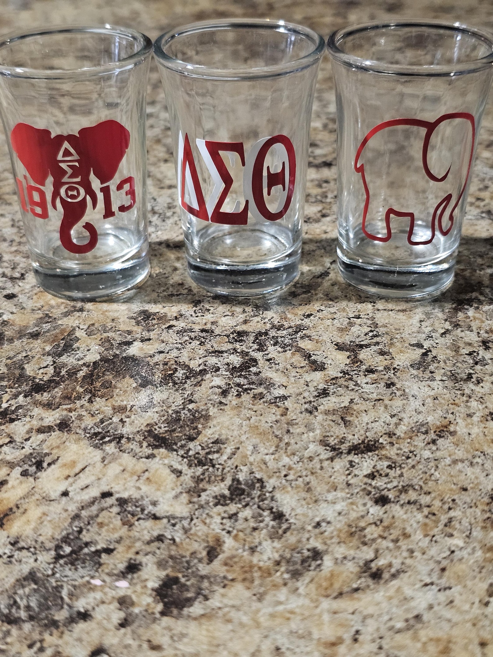 Delta Sigma Theta Shot Glasses: 3pc DST Probate Gift Set - Etsy
