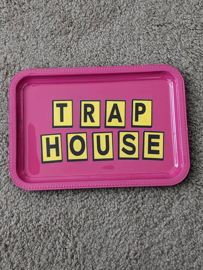 Trap House Rolling Tray Set Rolling Tray Set Weed Tray - Etsy