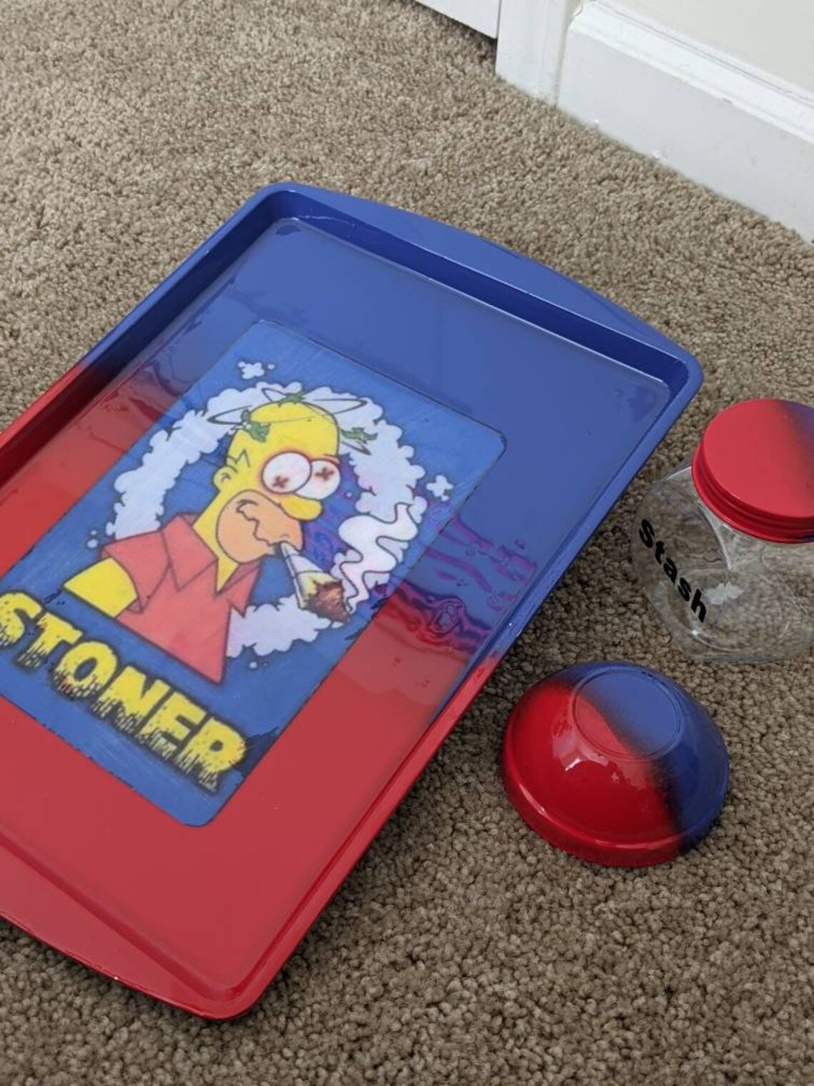 Homer Simpson Rolling Tray/rolling Tray Set/weed Tray/420 - Etsy